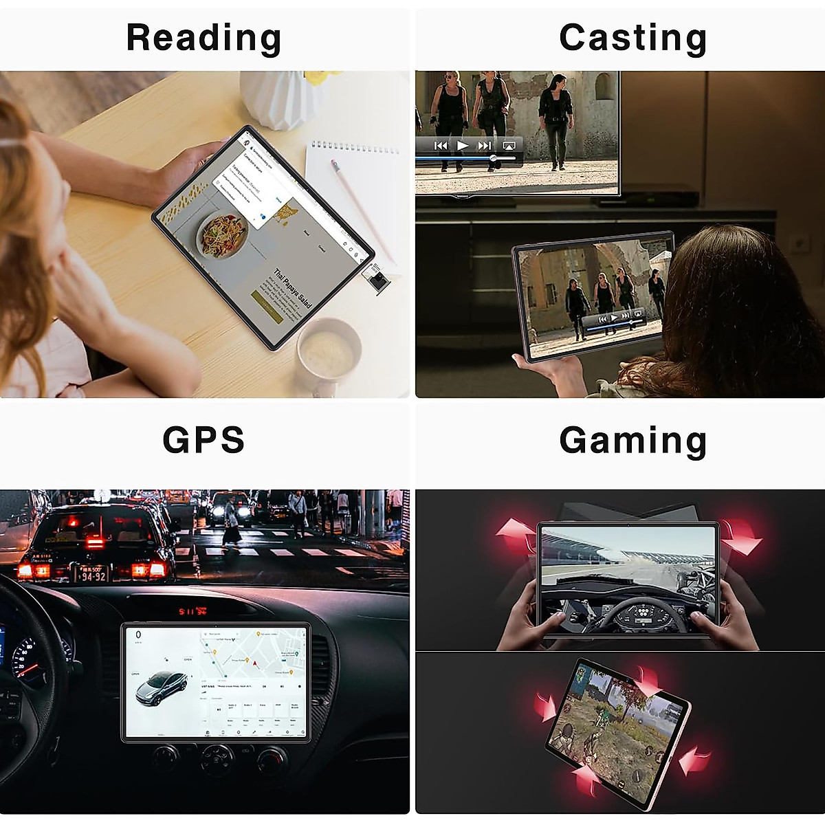 2024 Newest 11 inch Tablet Android 13 Tablets 16GB RAM 256GB ROM 1TB Expand, 2K 2000 x 1200 Display, Octa-Core, Triple Camera, 8600mAh, Quad Speakers, 5G/2.4G WiFi, GPS,Bluetooth,with Case -Rose Gold