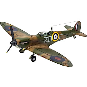 Airfix Model Airplane Kit Gift Set - A05126A Supermarine Spitfire Mk.Ia, Plastic Plane Model Kits for Adults & Kids 8+, Skill Level 3, 1:48 Scale WW2 Military Aircraft Models Gifts