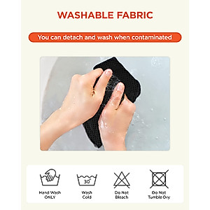 curble Grand Cover, Detachable Cover for Adult Chair, Ergonomic Chair Back Support and Lumbar Support (Black)