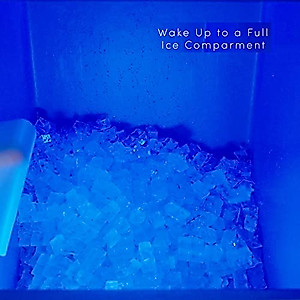 22" Commercial Ice Maker Machine 550LBS/24H with 350LBS Large Storage Bin, 990W SECOP Compressor, Air Cooled, Automatic Cleaning, Ice Machine Perfect for Restaurants, Bars, Cafes, Bussiness (Full Ice)