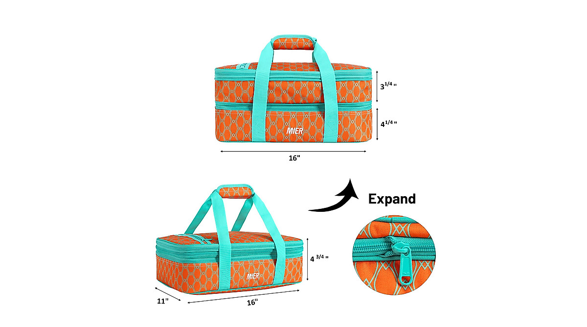 MIER Double Casserole Carrier - Perfect for Potlucks