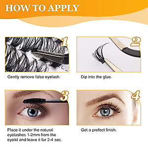 VENUSPEARL Lash Clusters 0.07D-9-16MIX LASH Individual Lashes 280 Clusters False Eyelash 30D 40D Cluster Eyelash Extensions Individual Lashes Cluster DIY Lash Extensions at Home (30+40-0.07D,9-16MIX)