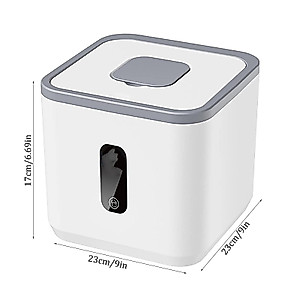 MCGOS Rice Dispenser, Rice Airtight Storage Container, 25 Lbs Rice Container, Cereal Dry Food Flour Bin, Food Dispenser with Measuring Cup, Kitchen and Pantry Organization Bin for Sugar, Pasta