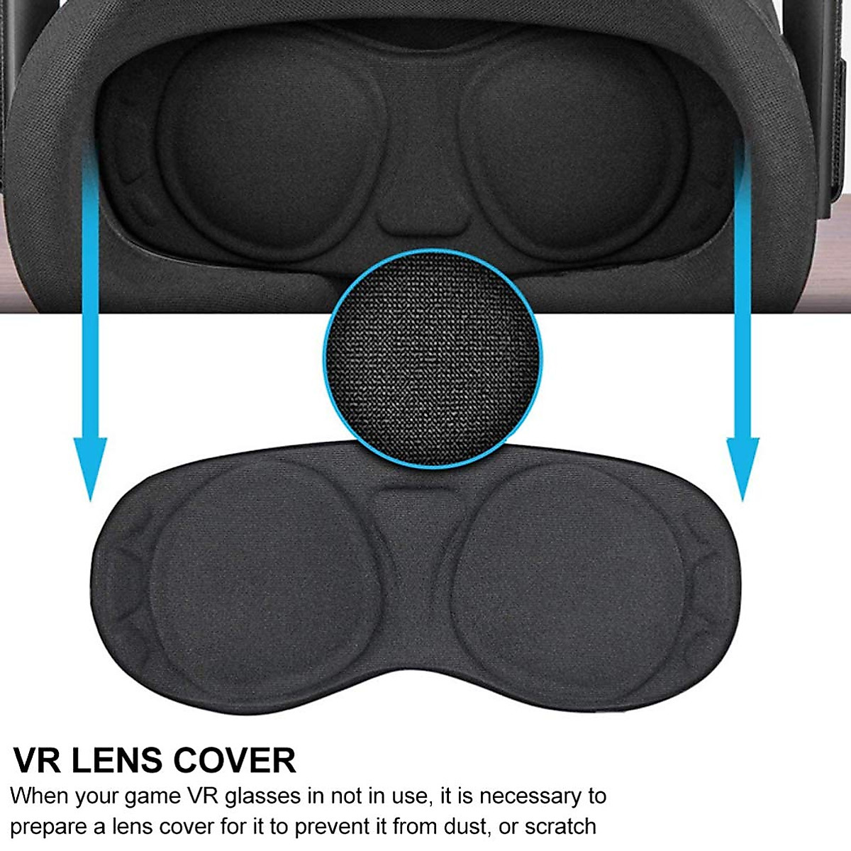 Hemobllo VR Lens Cap 1pc Vr Lens Protection Lens Protector Virtual Reality Lens Case Vr Lens Cover Black Vr Gaming Cover for Lens Sponge Cover Vr Lens Accessory