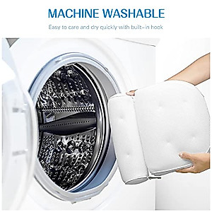 Idle Hippo Bath Pillow Bathtub Pillow, Bath Pillows for Tub Neck and Back Support with 6 Non-Slip Suction Cups, Ergonomic Bath Tub Pillow Headrest, Luxury Bath Accessory Spa Gifts for Bathtub, Hot Tub