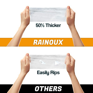 RAINOUX Disposable Rain Ponchos for Adults - Clear 10 pack