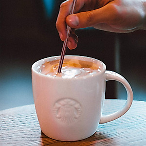 4 Pieces Wooden Coffee Mixing Spoons Long Handle Cocktail Spoons Wood Iced Tea Spoons Small Stirring Spoon for Mixing Coffee Tea Beverage, 7.87 Inch