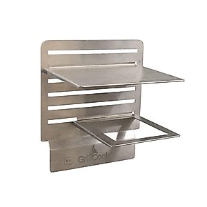 BK Resources GCP-2S-6P GrillCook Pro Medium Upright Shelf Stand with 12" Shelf and 1/6th Pan Holder, Stainless Steel