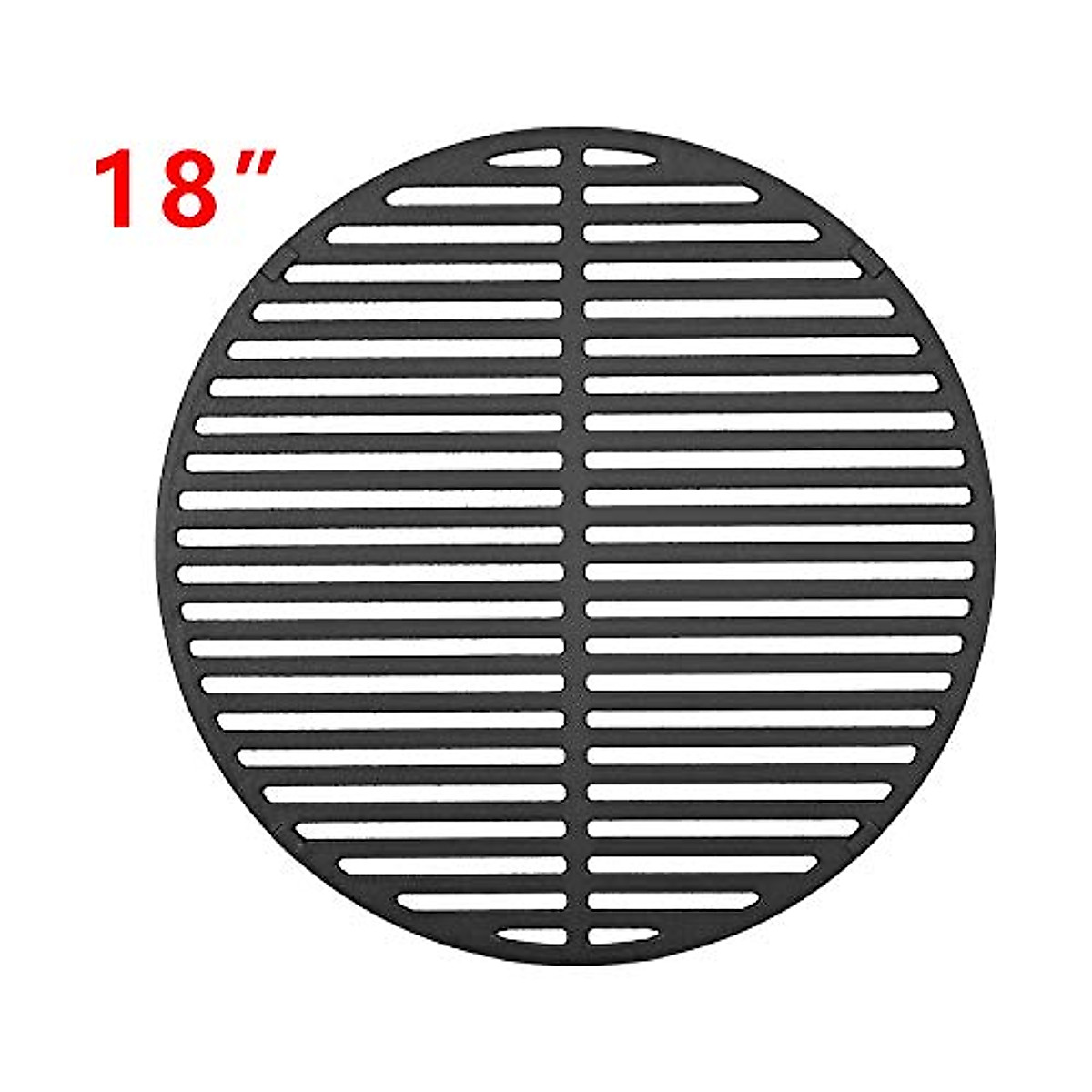 18 3/16" Grill Grate for Big Green Egg Grate, Large Egg, Vision Grill Parts B-11N1A1-Y2A, C4F1F1SB, VGKSS-CC2, 5-CR4C101 & Other 18" Kamado Grills, for Matte Cast Iron Big Green Egg Large Accessory