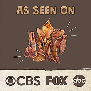 Mighty Paw Half Pig Ears for Dogs | All Natural Dog Treats. Single Ingredient Pig Ear Dog Treats. Better Than Rawhide Dog Snacks for Puppy and Large/Medium Dogs. Pigs Ears Dog Chews, Dog Pig Ears