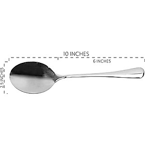 Cornucopia Stainless Steel X-Large Serving Spoons (2-Pack), Serving Utensil, Buffet & Banquet Style Serving Spoons-(2 Spoons)