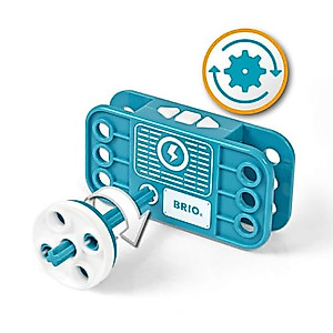 BRIO Builder 34591 - Builder Motor Set - 120 Piece Construction Set STEM Toy with Wood and Plastic Pieces and a Motor for Kids Age 3 and Up