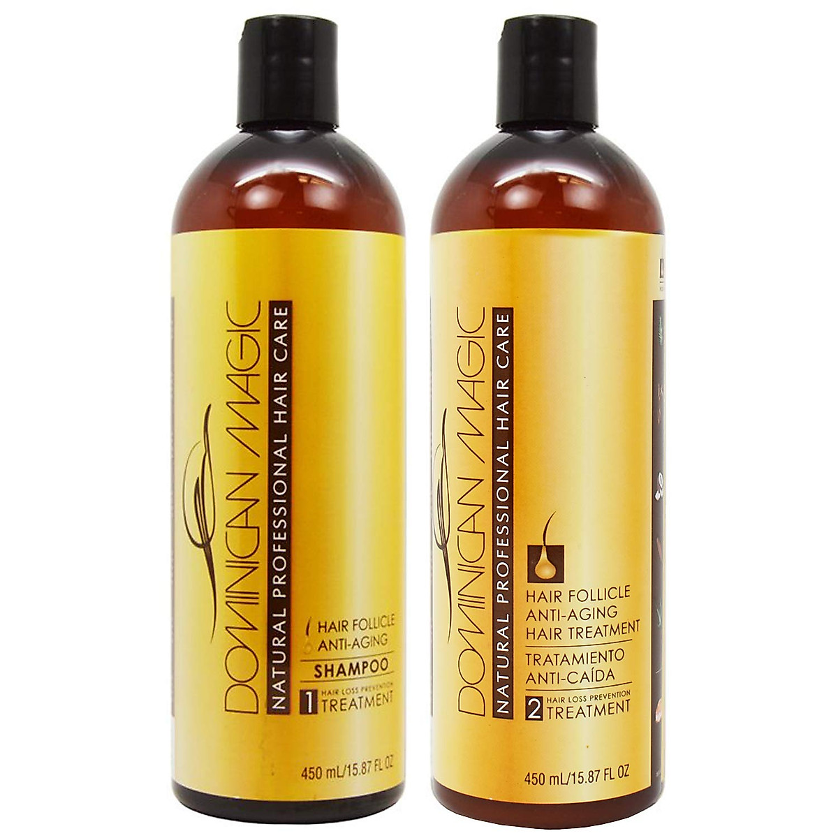 Dominican Magic Hair Follicle Anti-Aging Shampoo & Treatment 15.87oz Duo "Set"