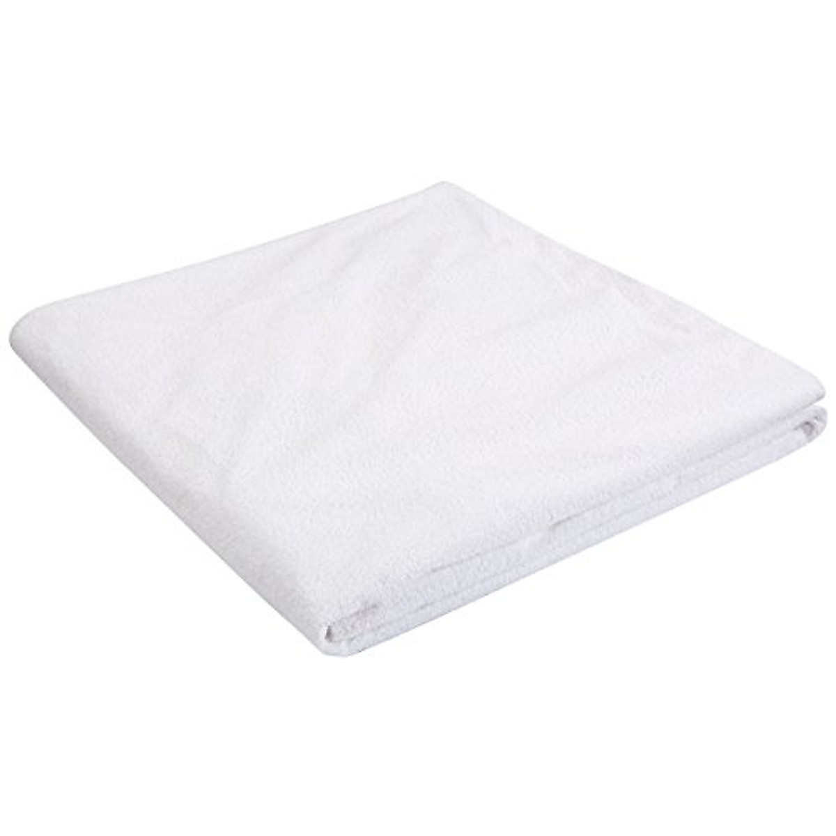 Amazon Basics Hypoallergenic Waterproof Fitted Mattress Protector Cover, King, White, 18 inch