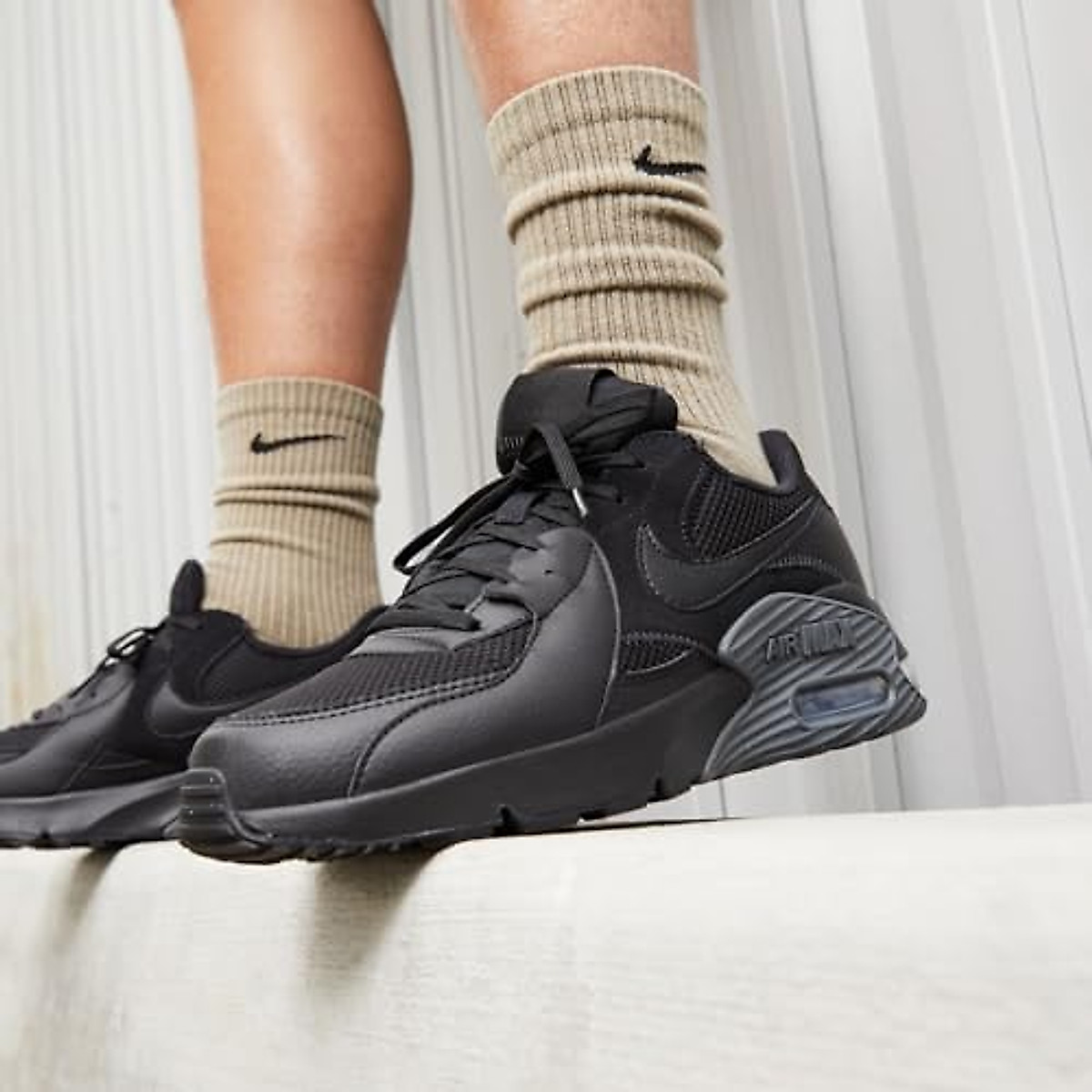 Nike Men's Air Max Excee Running Shoe, Black Black Dk Grey, 10.5