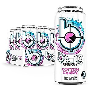Bang Energy Cotton Candy, Sugar-Free Energy Drink, 16-Ounce (Pack of 12)