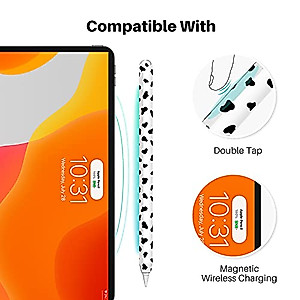 NIUTRENDZ Cow Print Case for Apple Pencil 2nd Generation Cover Protective Silicone Sleeve Skin Accessories Compatible with Apple Pencil 2nd Gen (Black)