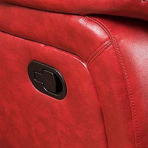 Christopher Knight Home Hawthorne Glider Recliner, Leather, Oxblood Red