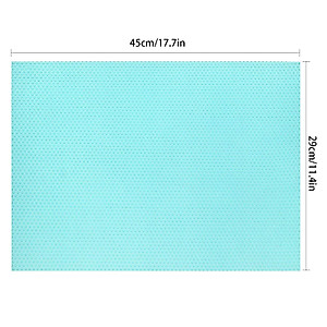 BAKHUK 9 Pack Refrigerator Liners - Refrigerator Mats for Glass Shelves Washable, Fridge Shelf Liners Covers Pads, Kitchen Refrigerator Accessories, 3 Green, 3 Pink, 3 Blue