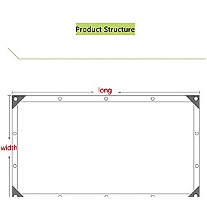 WYYZH Outdoor Patio Sun Shade Sail Gazebo Shade Net Encryption Thickened Rectangle Garden Sunshade Net Anti-UV Sun Shelter Awning (Color : Black, Size : 5x6m)