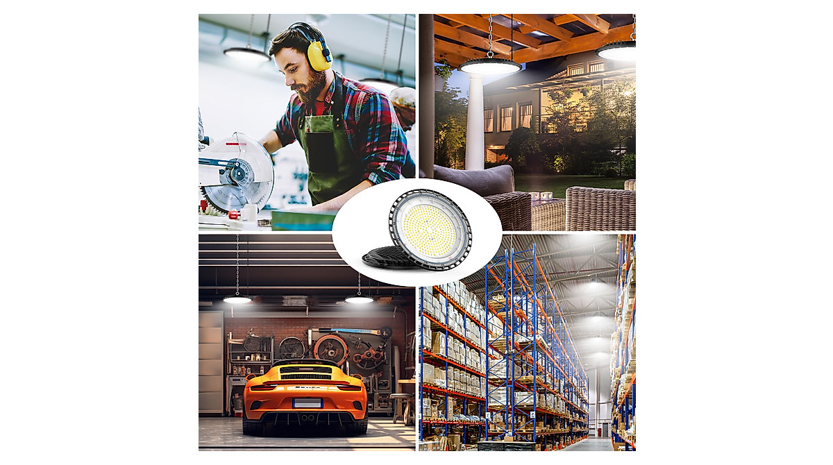 2Pack 320W UFO LED High Bay Light 5000K 48000LM High Bay LED Light(Eqv ...