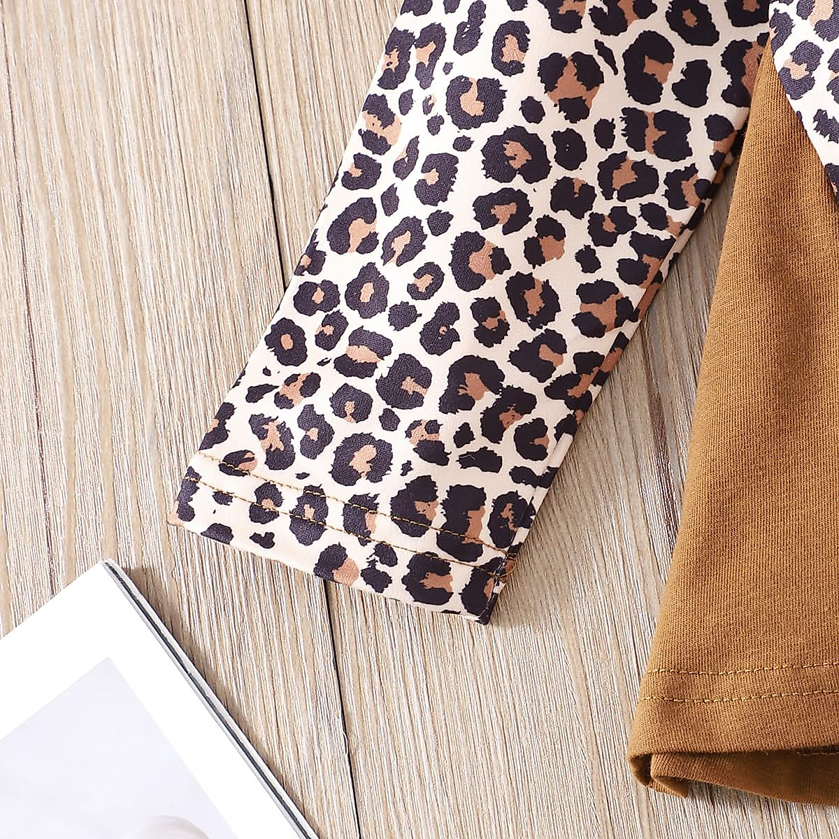 Girls Clothes Cute Long Sleeve Ruffle Tops Kids Cheetah Shirt Pants Set Baby Two Piece Clothing Toddler Girl Leopard Outfit 8t,7-8 Years old