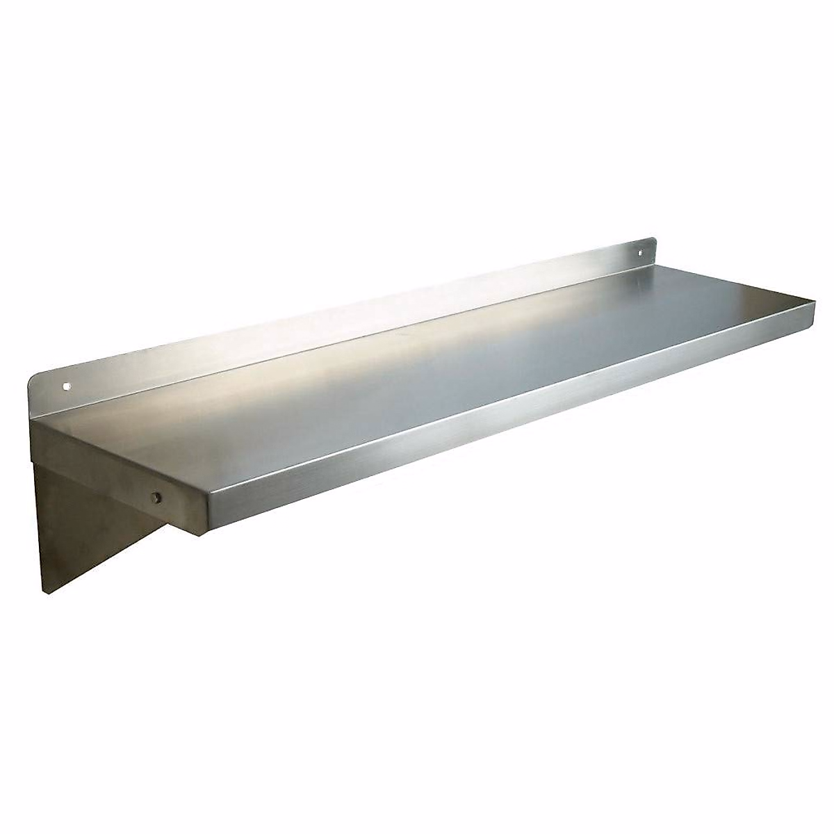 DMT Stainless Wall Shelf. 24" X 8" Deep. Made in USA. 16 Gauge 304/L Stainless Steel.