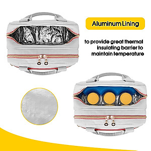 Damero Wearable Breast Pump Bag Compatible with Medela Electric Breast Pump, Carrying Case for Pump in Style Max Flow, Freestyle Flex, Swing Maxi Pump and Parts, Light-Gray Pink (Bag Only)