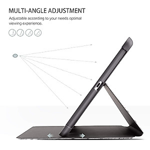 Lalumix for iPad 9th/7th/8th Generation Case, for iPad 10.2 Case, Fit for iPad Pro 10.5 Case, for iPad Air 3rd Generation Case, Pencil Holder, Multi-Angle Viewing, Auto Wake/Sleep, Blue Star Tree