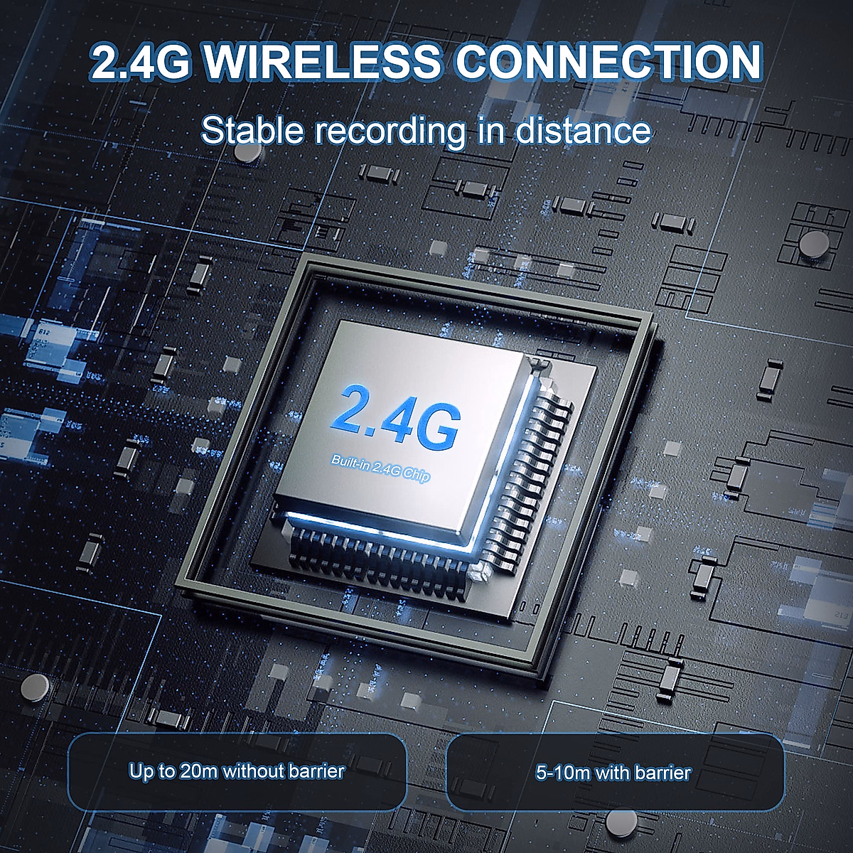 Wireless Microphone for iPhone iPad, IOS13+, Pre-Professional Grade Candy Mic for Tikok Livestream/Video Recording, Vlog, YouTube (Black)