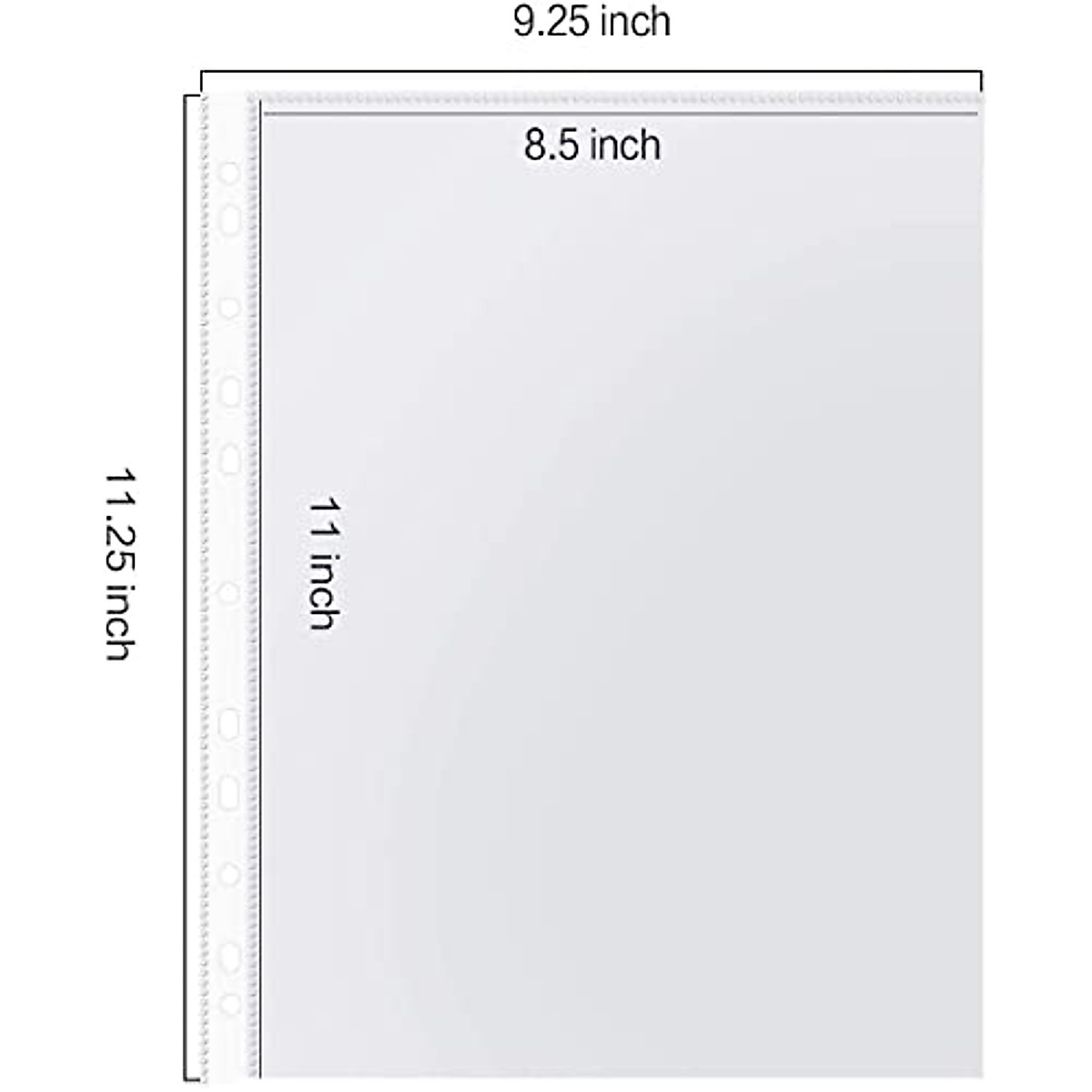 Sheet Protectors | 200 Pack Page Protectors - Sheet Protectors for 3 Ring Binder, 8.5” x 11”