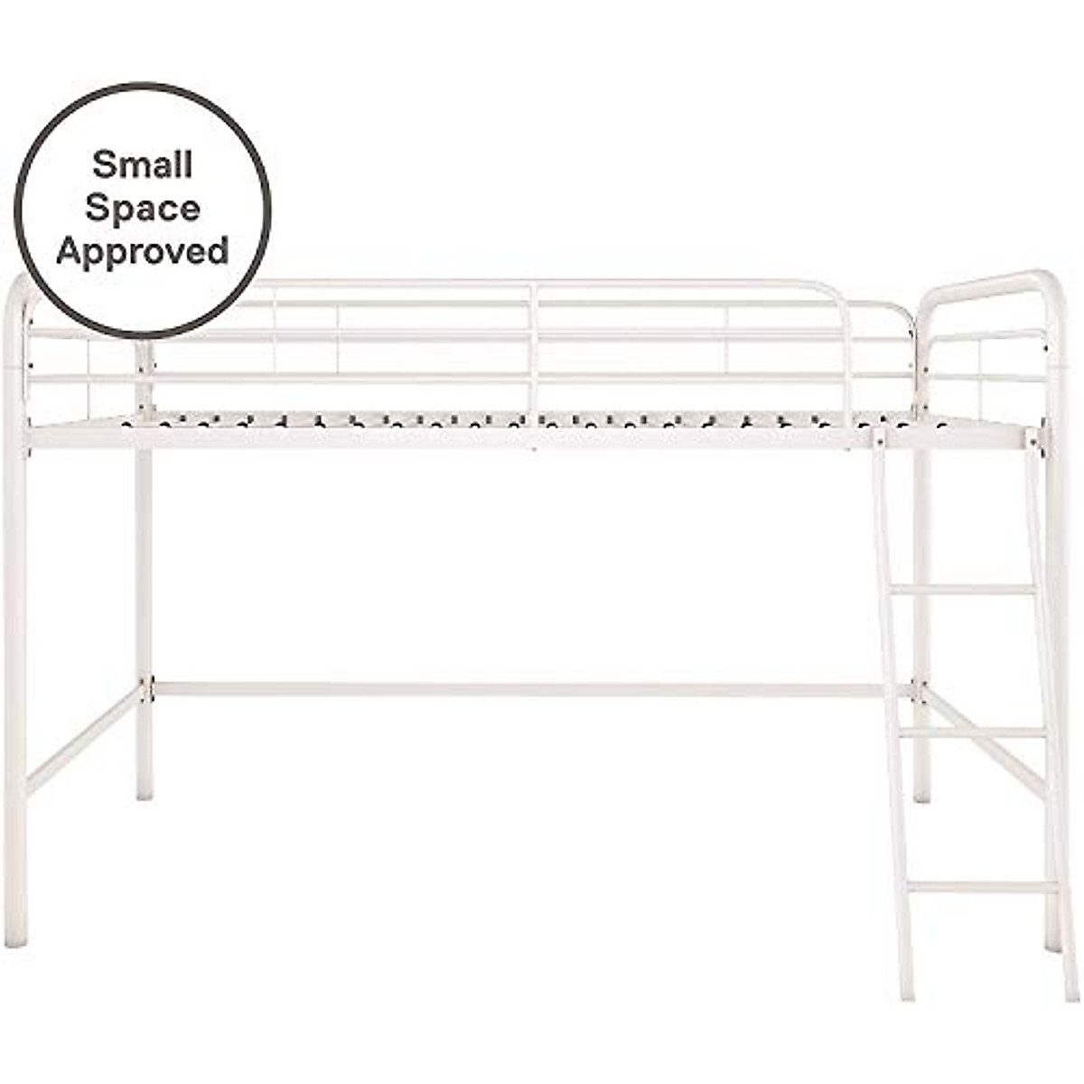 DHP Jett Junior Twin Metal Loft Bed, White
