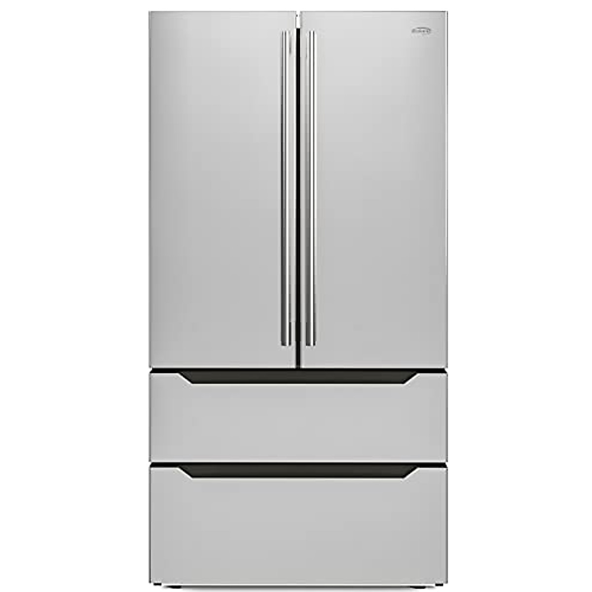 KoolMore RS-FR22 Counter Depth 22.5 Cu.Ft French Door Refrigerator with Automatic Ice Maker Stainless-Steel Fridge, Silver