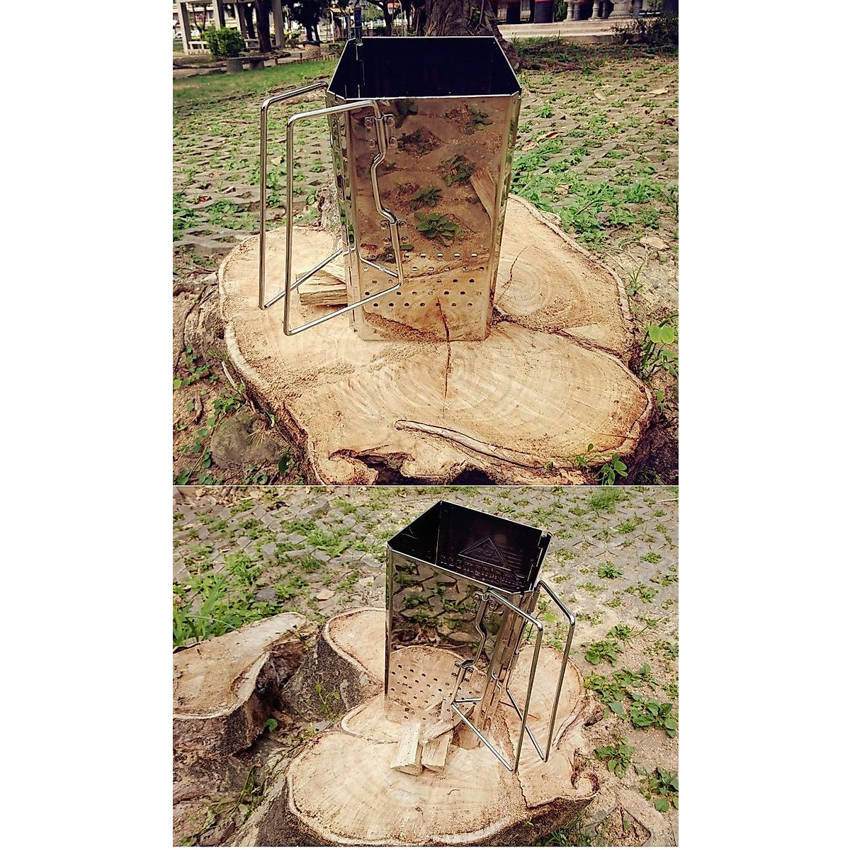 camping moon Portable Charcoal Chimney Starter Stainless Steel MT-18