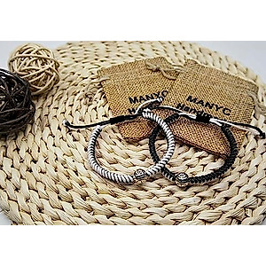 MANYC Basketball Bracelets Adjustable for Boys, Girls, and Adults Handmade Gifts for Basketball Players (Black white 2PCS)