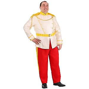 Disney Plus Size Prince Charming Costume, Cinderella Mens Halloween Costume 3X Multicolored