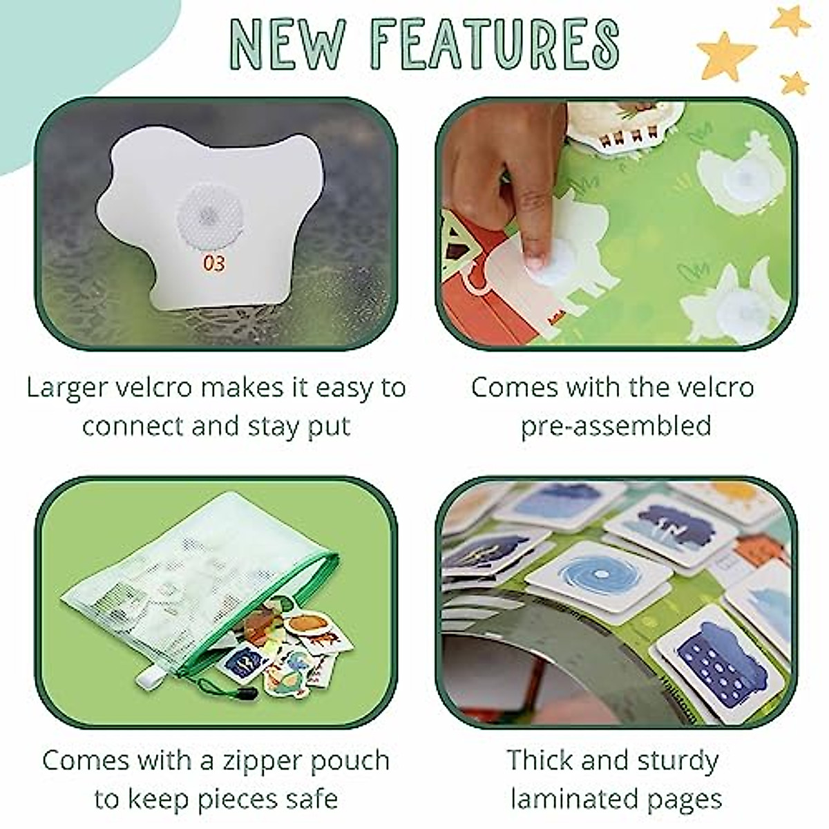 SpiritnSprout Montessori Busy Book for Toddlers 1-3 - Preassembled Busy Books for Toddlers 3-4 W/Zipper Pouch - Quiet Books for Toddlers 3-5 - Farm Montessori Busy Book Road Trip Activities for Kids