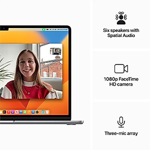 Apple 2023 MacBook Air Laptop with M2 chip: 15.3-inch Liquid Retina Display, 8GB Unified Memory, 512GB SSD Storage, 1080p FaceTime HD Camera, Touch ID. Works with iPhone/iPad; Space Gray