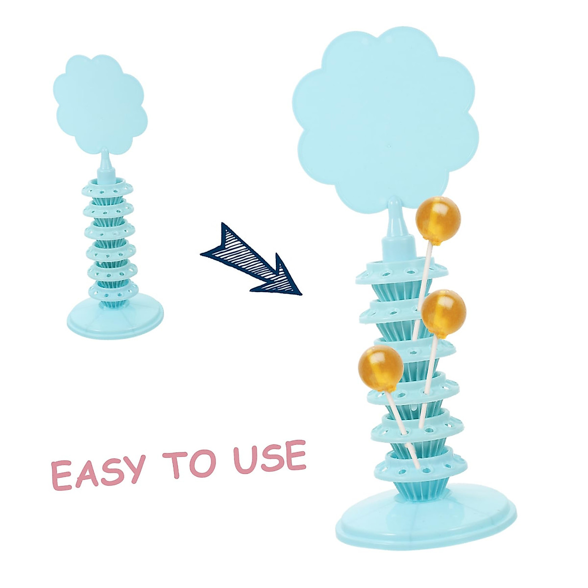 Cabilock 1pc Lollipop Display Stand Lollipop Stand Display Holder Rack (random Color) Candy Stand Holder Base Multi-function Display Rack Cake Pop Sticks Making Tools Pop Tree Shelves Pp