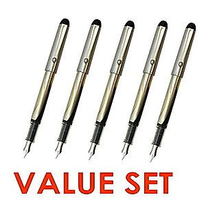 Pilot V Pen (Varsity) Disposable Fountain Pens, Black Ink, Small Point Value Set of 5（with Our Shop Original Product Description）