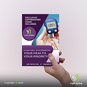 Relion Premier Blood Glucose Test Strips 50ct (2 Pack) Bundle with Exclusive Living Well with Diabetes: Your Health, Your Priority - Better Light&Spring Guide (3 Items)