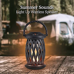 Margaritaville Tiki Torch - Waterproof Bluetooth Speaker, Portable Party Speaker with Flickering LED Lights, Perfect for Travel, Parties, Yards, and Pools