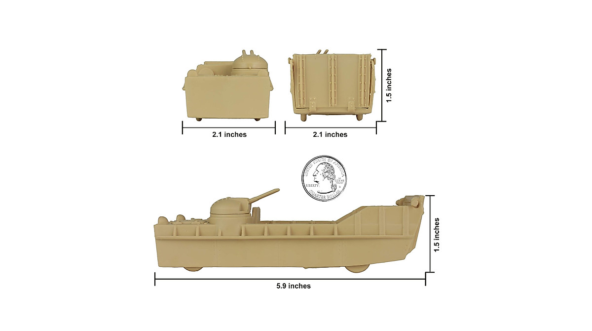 BMC Classic Marine Landing Craft Set - 4 Toys for Military Enthusiasts