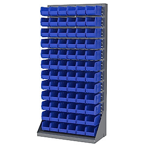Akro-Mils 30230 AkroBins Plastic Hanging Stackable Storage Organizer Bin, 11-Inch x 5-Inch x 5-Inch, Blue, 12-Pack