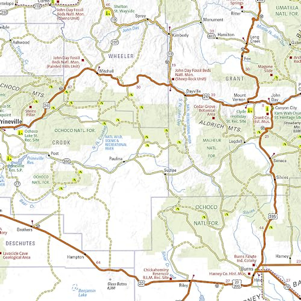 Oregon Map (National Geographic Guide Map)