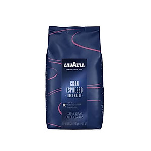 Lavazza Gran Espresso Whole Bean Coffee Blend, Medium Espresso Roast, Bag 2.2 LB (Pack of 1), Balanced and rich flavor with notes of cocoa