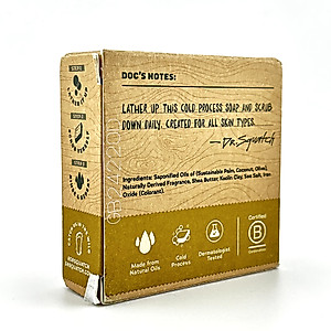 Dr. Squatch All Natural Bar Soap for Men with Zero Grit, Gold Moss