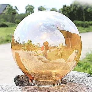 ZZYJYALG European Spherical Creative Column Headlight Outdoor Waterproof Sunscreen E27 Pillar Lamp Villa Courtyard Garden Column Lamp Home Patio Light Post Light