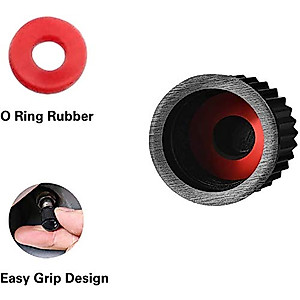 CKAuto 50 Pack Tire Valve Caps, Plastic Valve Stem Caps with O Rubber Seal, Universal Stem Covers for Cars, SUVs, Bike and Bicycle, Trucks, Motorcycles, Airtight Seal Dust Proof, Black 5 Dollar Item