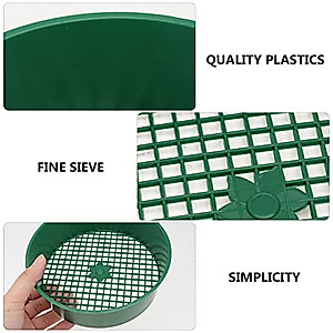 Yardwe Green Toys 10pcs Outdoor Bonsai Screen Spreaders Seeding Classifier Pan Rock Planter Separator Green Stackable Mesh for Cultivation Panning Riddles Earth Tool Riddle Planting Kids Toys